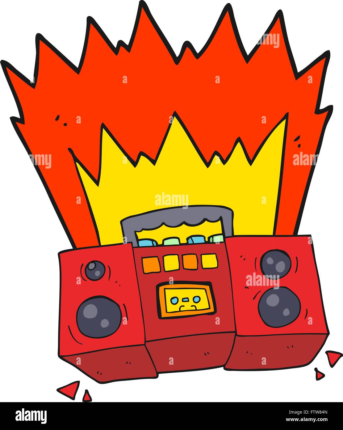 freehand drawn cartoon boom box Stock Vector Image & Art - Alamy