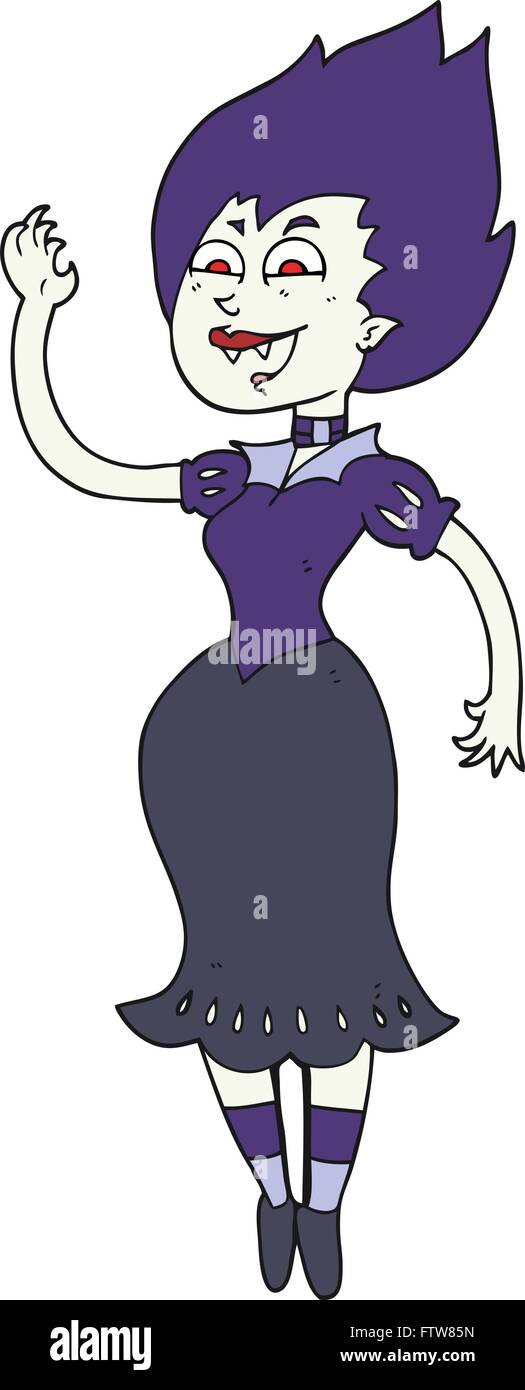 freehand drawn cartoon vampire girl Stock Vector Image & Art - Alamy