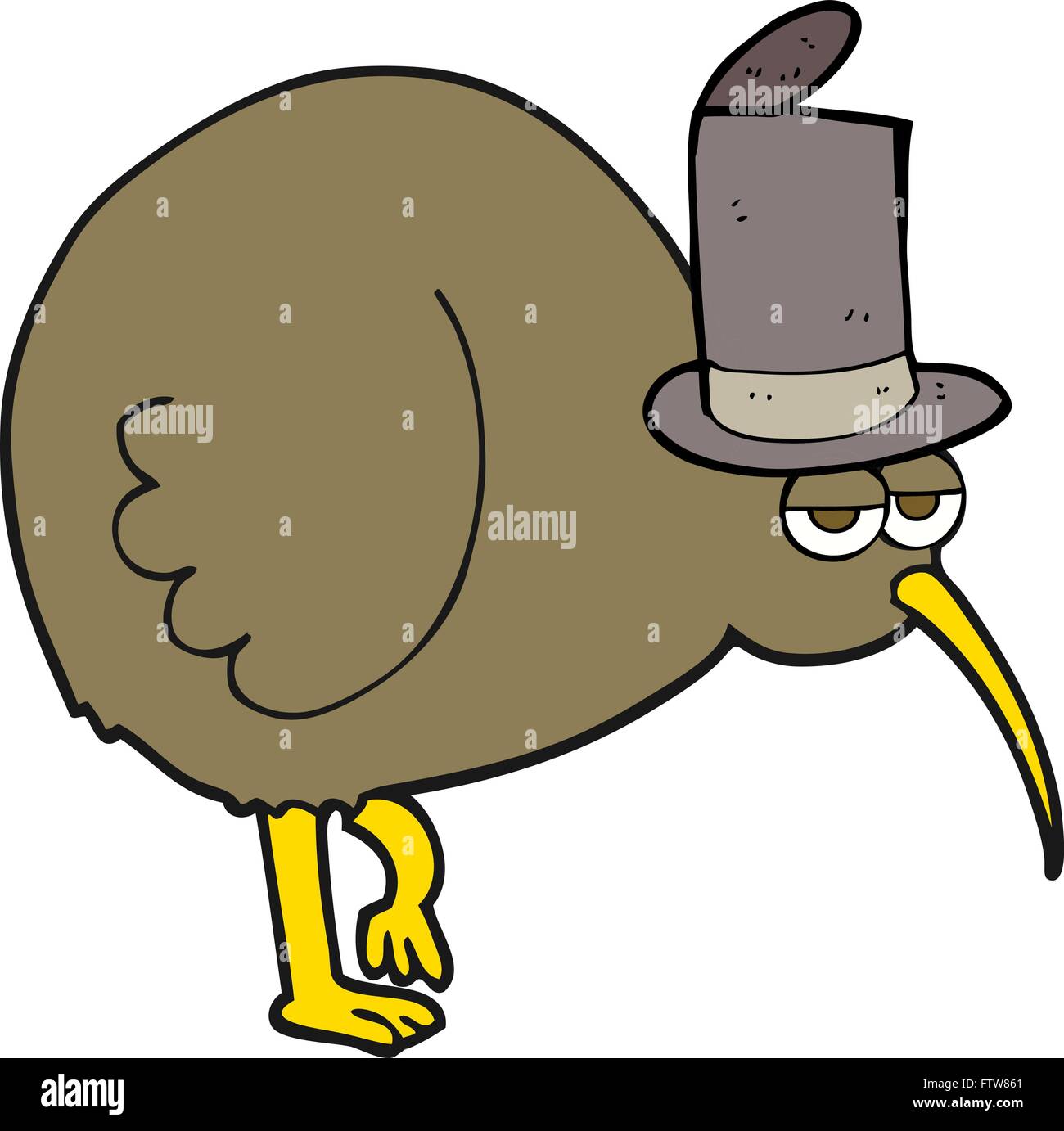 freehand drawn cartoon kiwi bird Stock Vector Image & Art - Alamy
