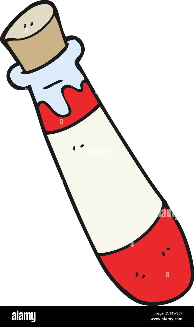 freehand drawn cartoon vial of blood Stock Vector Image & Art - Alamy