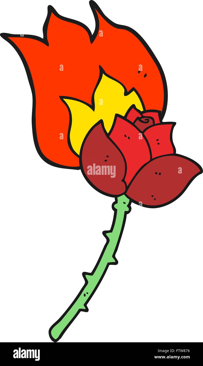 freehand drawn cartoon rose Stock Vector Image & Art - Alamy