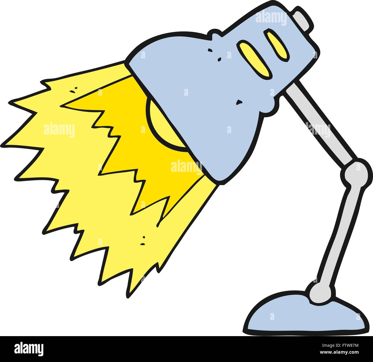freehand drawn cartoon shining lamp Stock Vector Image & Art - Alamy
