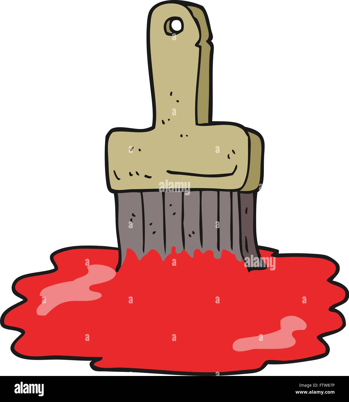 freehand drawn cartoon paint brush Stock Vector Image & Art - Alamy