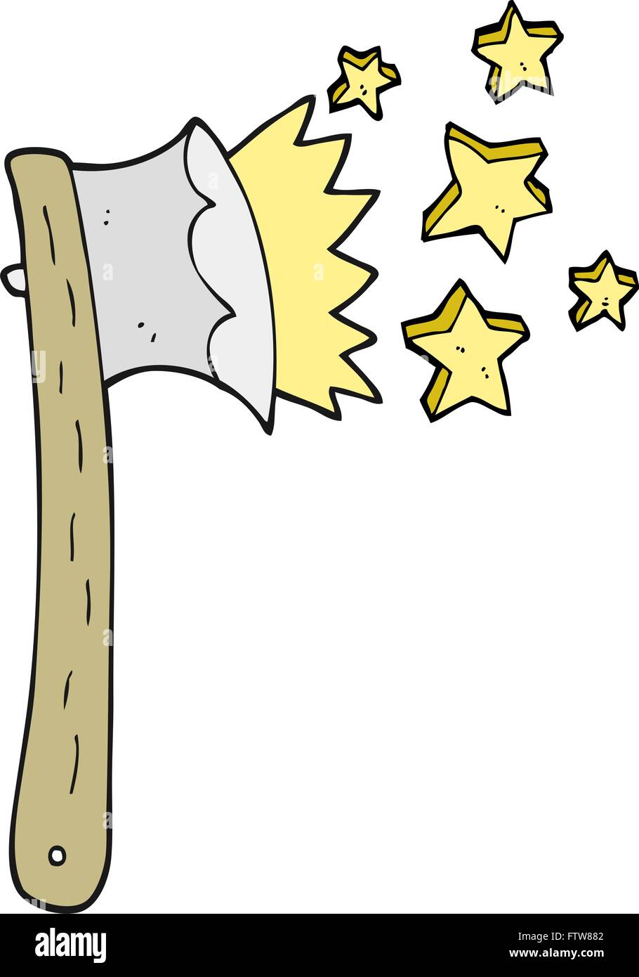 freehand drawn cartoon sharp axe Stock Vector Image & Art - Alamy