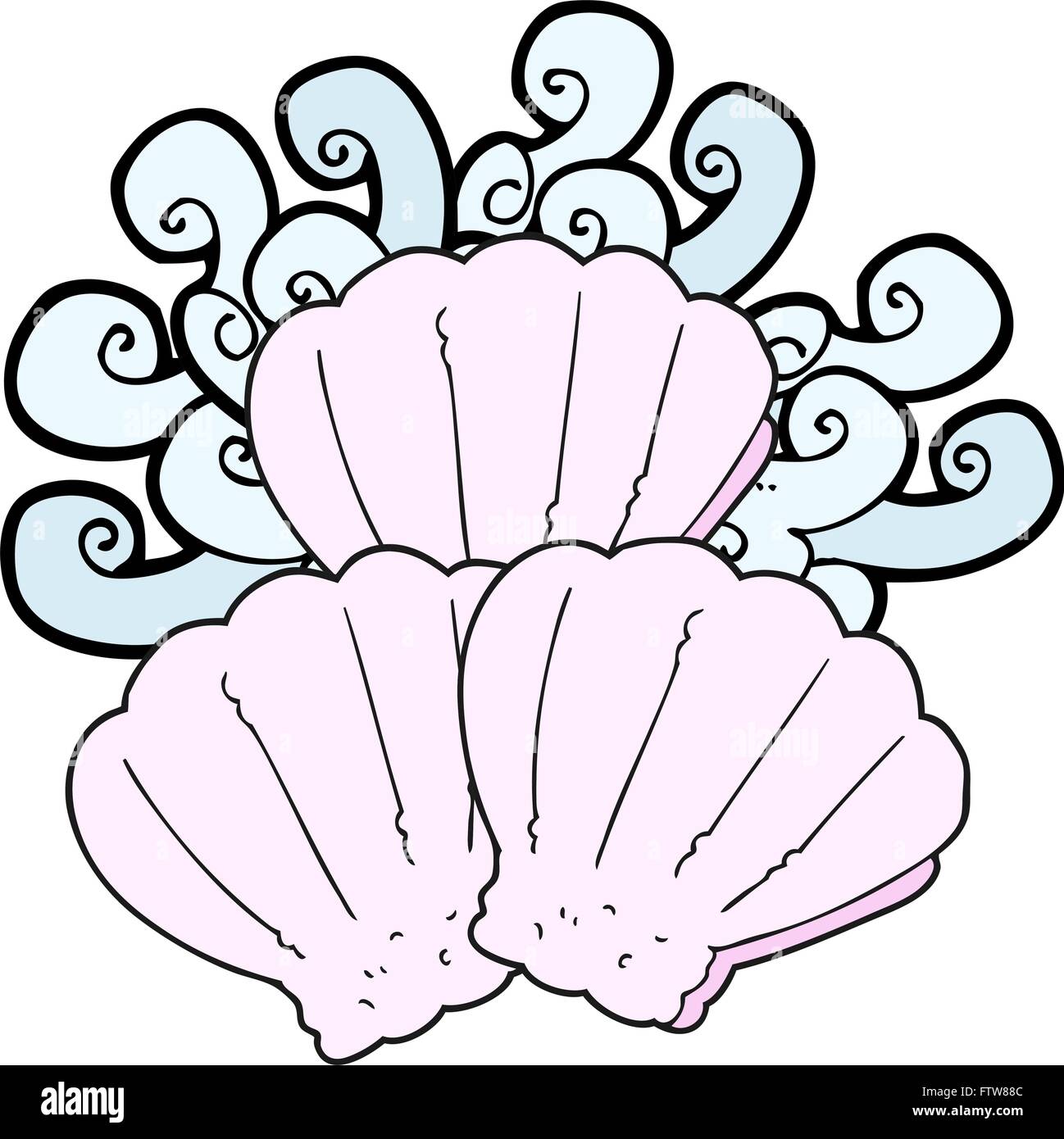 freehand drawn cartoon shells Stock Vector Image & Art - Alamy