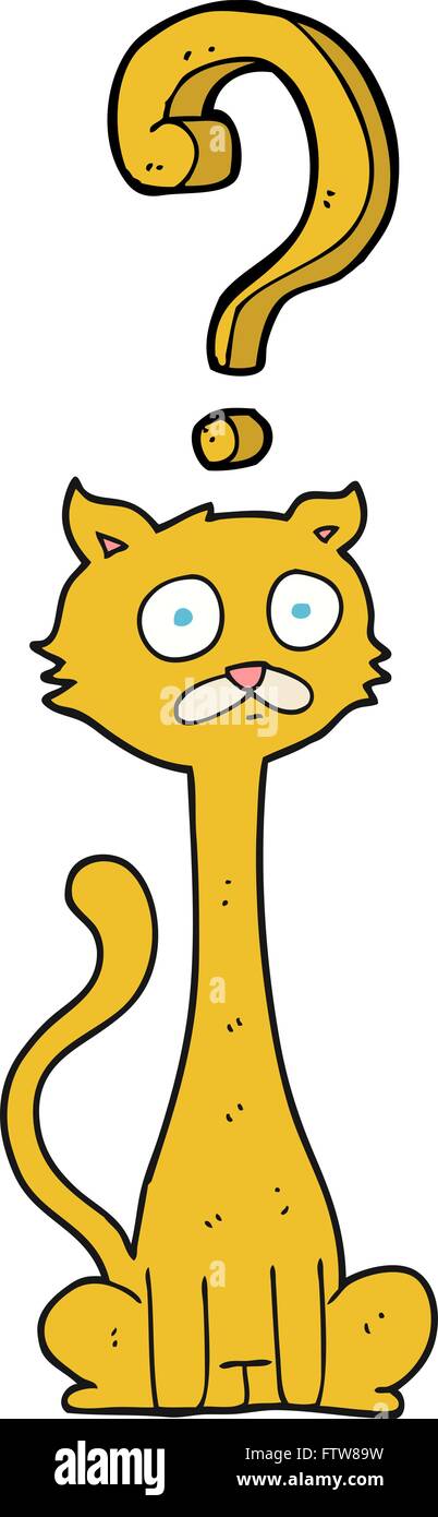freehand drawn cartoon curious cat Stock Vector Image & Art - Alamy