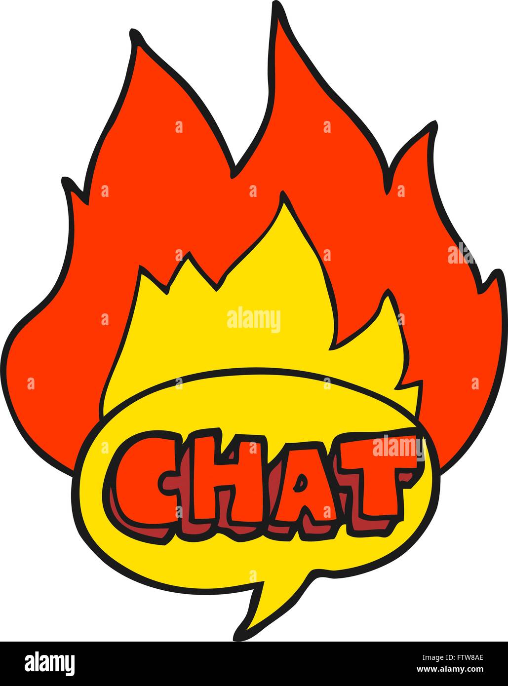 freehand drawn cartoon chat symbol Stock Vector Image & Art - Alamy