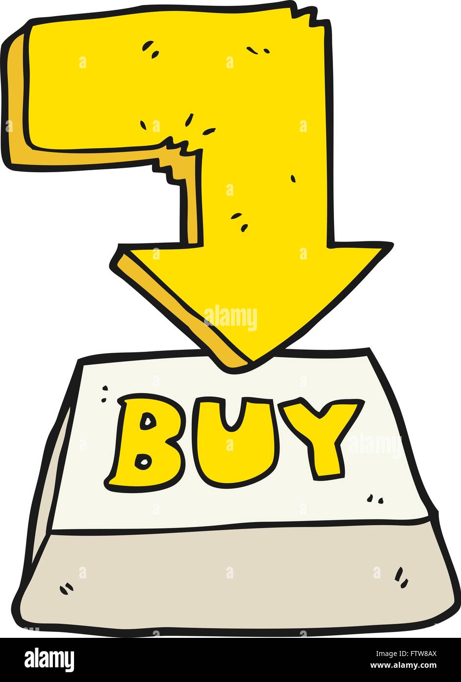 freehand drawn cartoon computer key buy symbol Stock Vector Image & Art ...