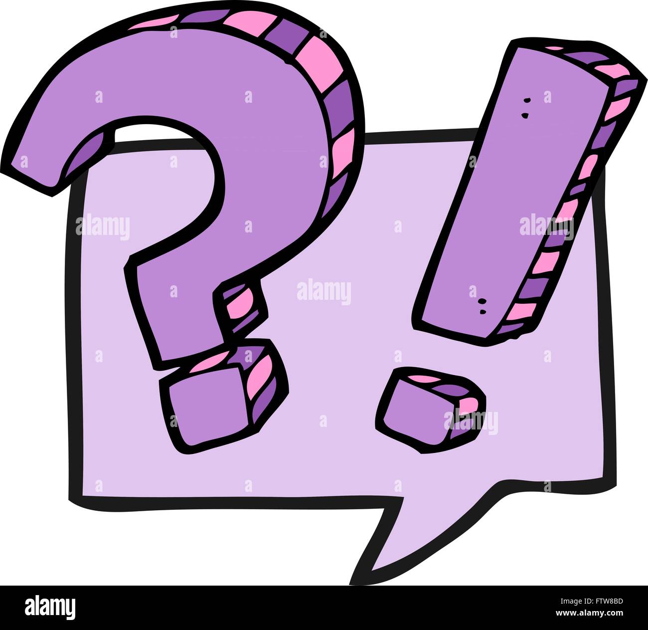 freehand drawn cartoon question speech bubble Stock Vector Image & Art ...