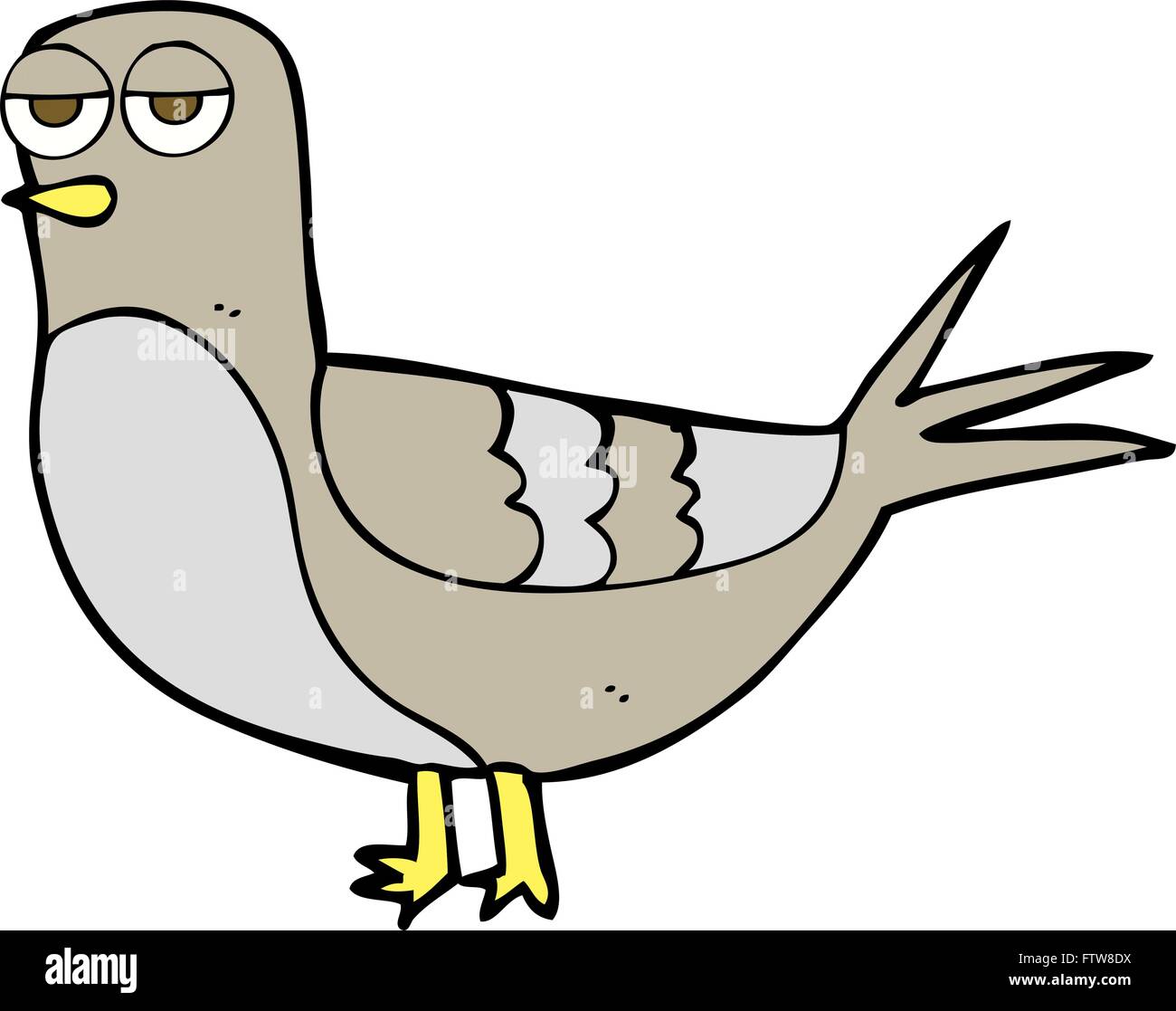 freehand drawn cartoon pigeon Stock Vector Image & Art - Alamy