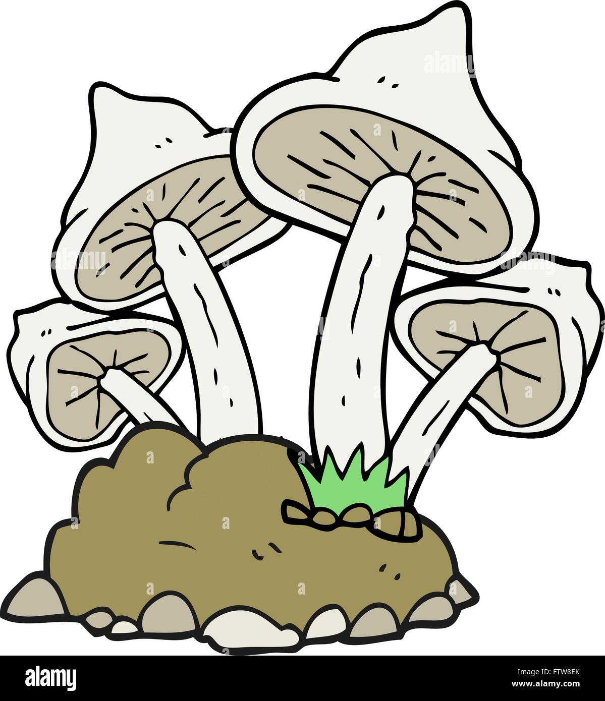 freehand drawn cartoon mushrooms Stock Vector Image & Art - Alamy