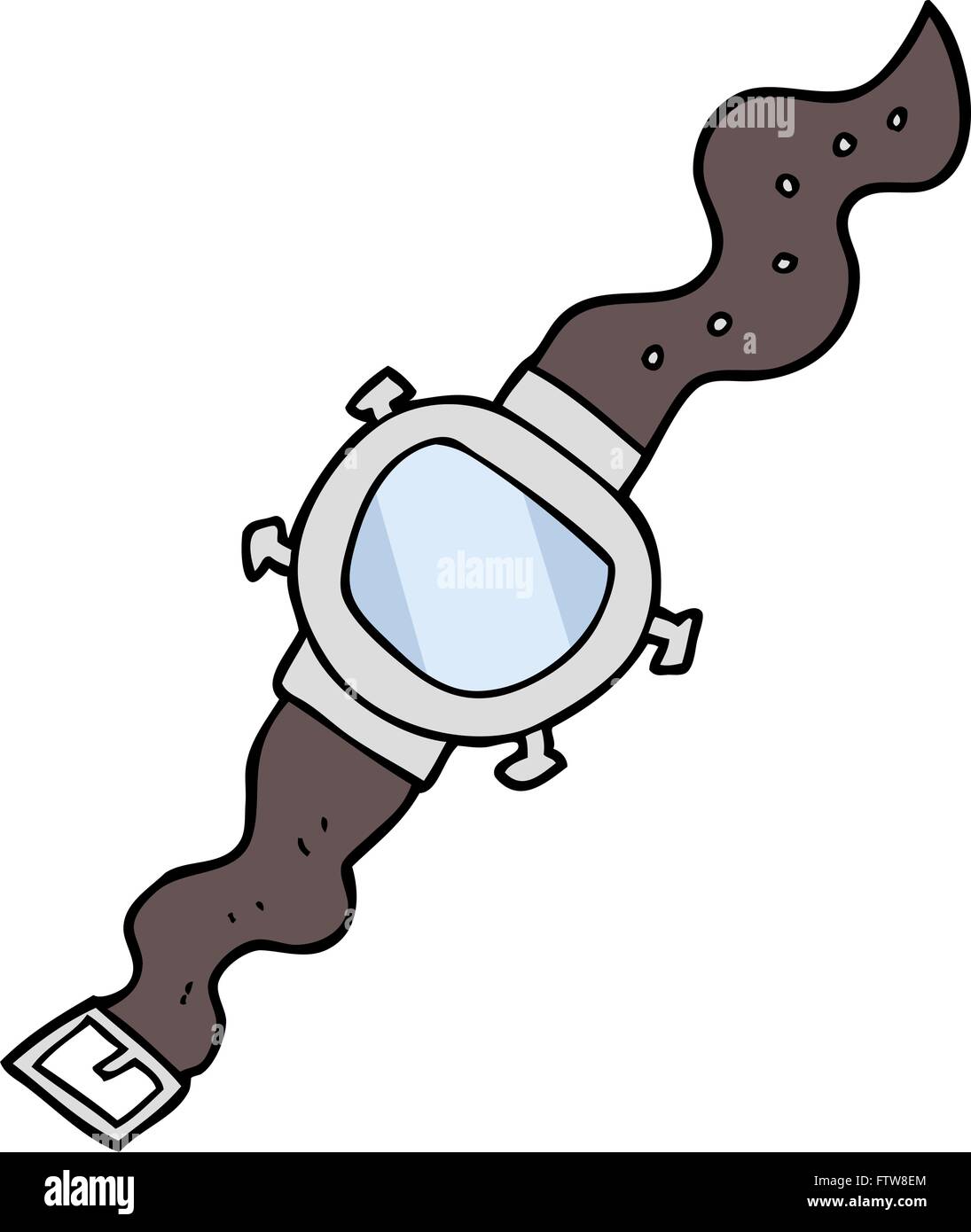 freehand drawn cartoon wrist watch Stock Vector Image & Art - Alamy