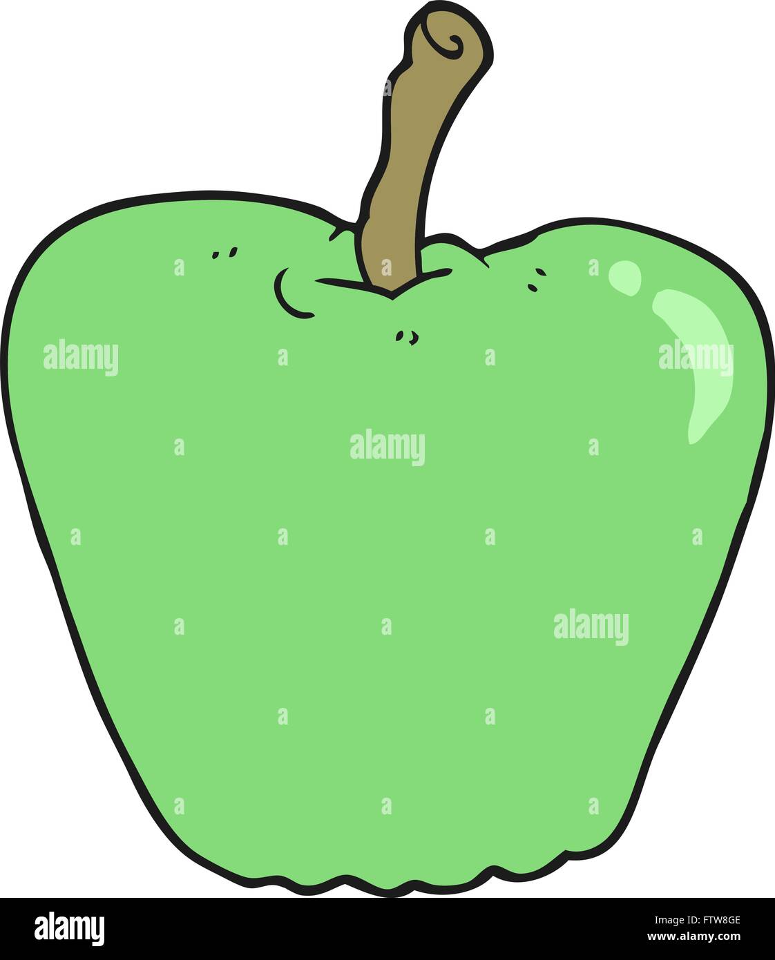 freehand drawn cartoon grinning apple Stock Vector Image & Art - Alamy