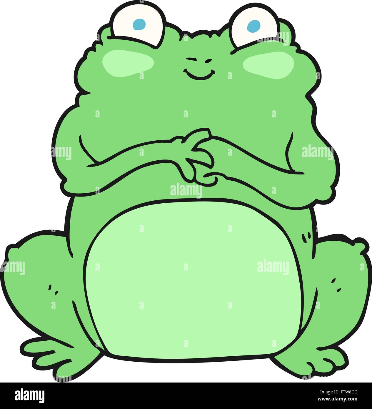 freehand drawn cartoon funny frog Stock Vector Image & Art - Alamy