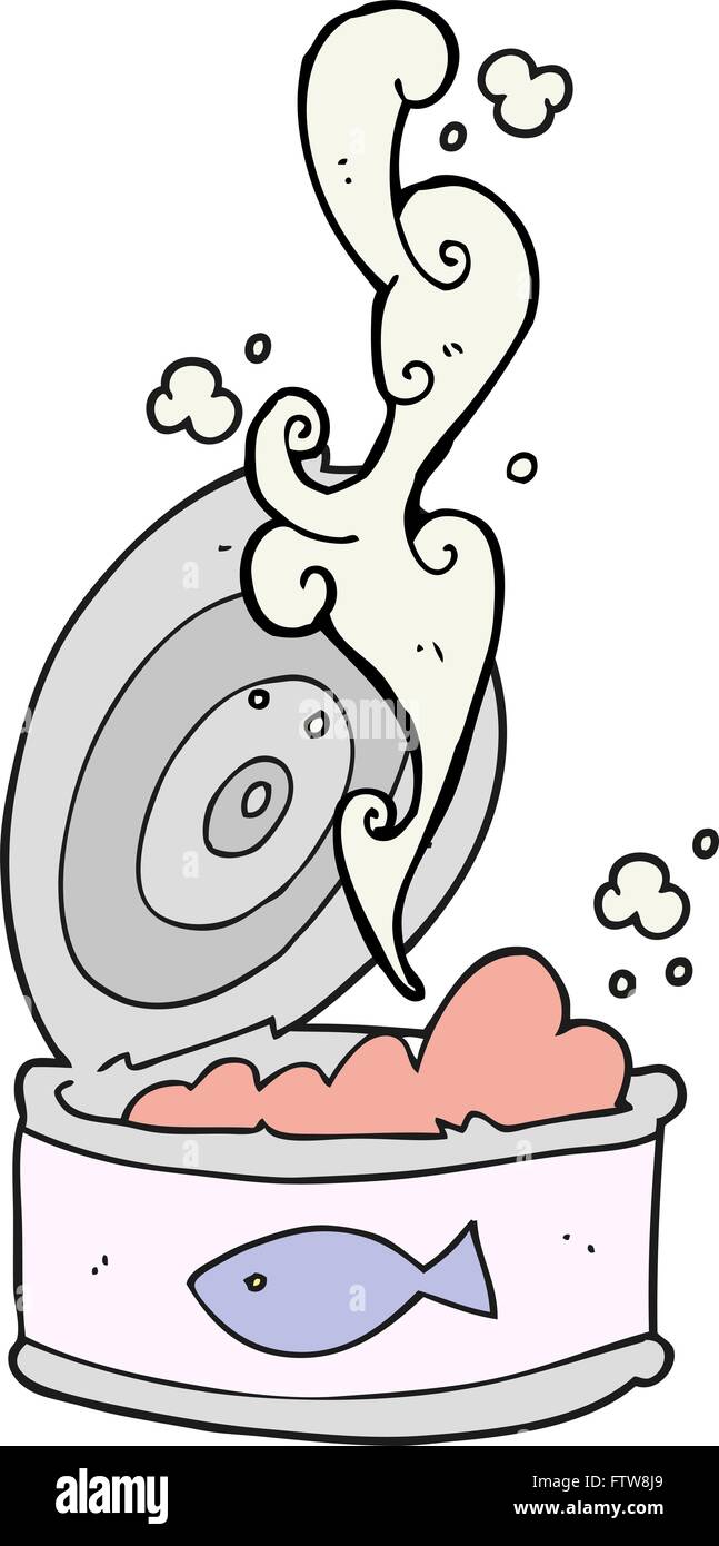 freehand drawn cartoon can of tuna Stock Vector Image & Art - Alamy