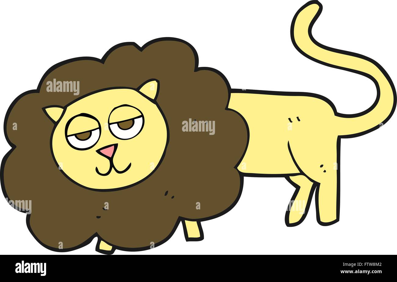 freehand drawn cartoon lion Stock Vector Image & Art - Alamy