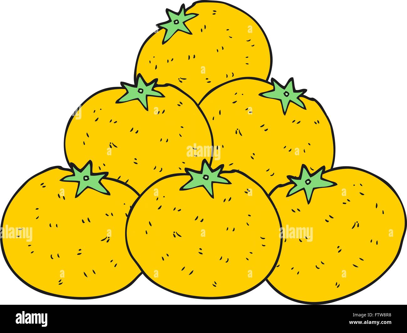 freehand drawn cartoon oranges Stock Vector Image & Art - Alamy