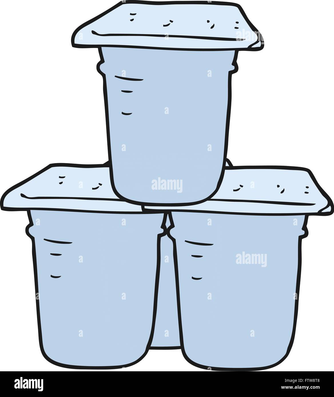 freehand drawn cartoon yogurt pots Stock Vector Image & Art - Alamy