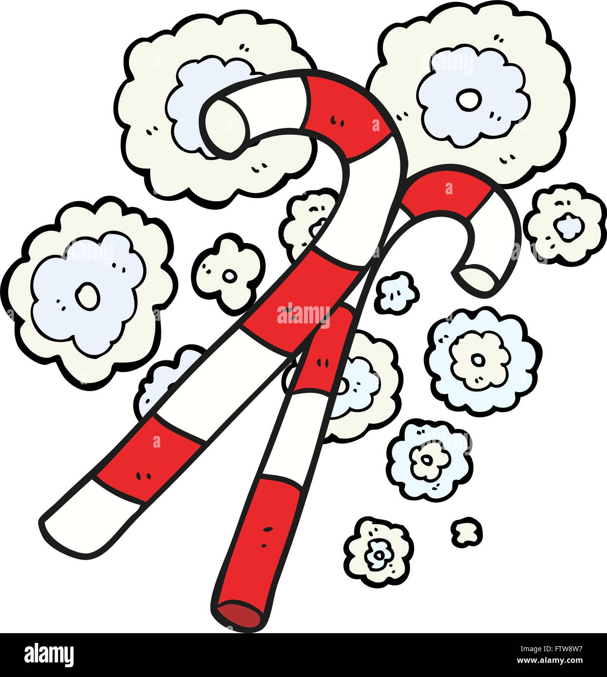 freehand drawn cartoon candy canes Stock Vector Image & Art - Alamy