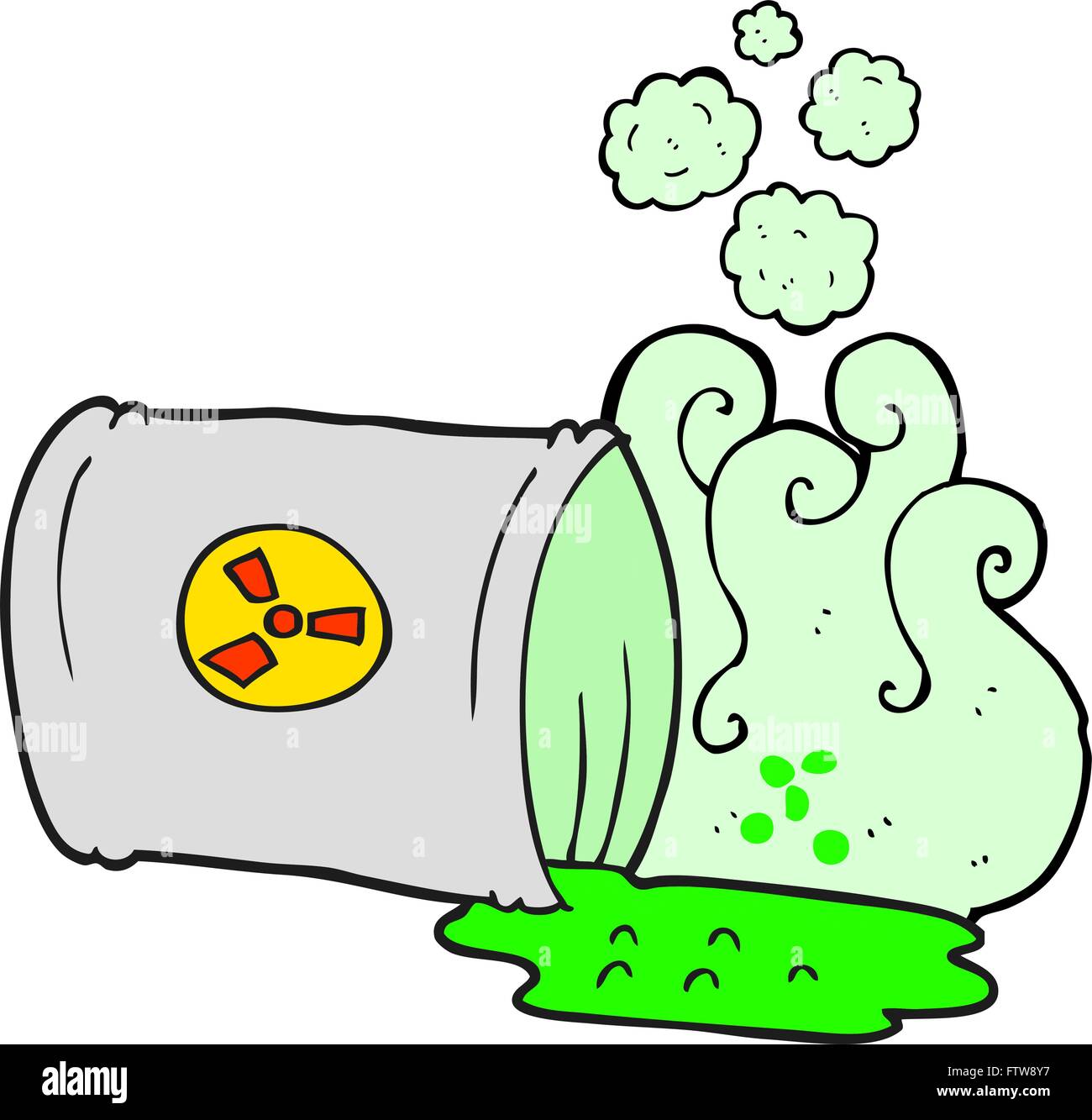 freehand drawn cartoon nuclear waste Stock Vector Image & Art - Alamy