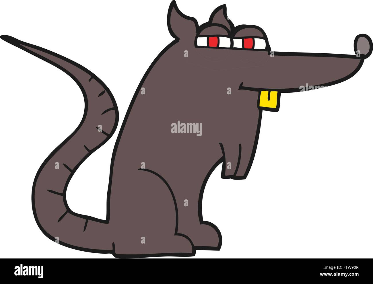 freehand drawn cartoon evil rat Stock Vector Image & Art - Alamy