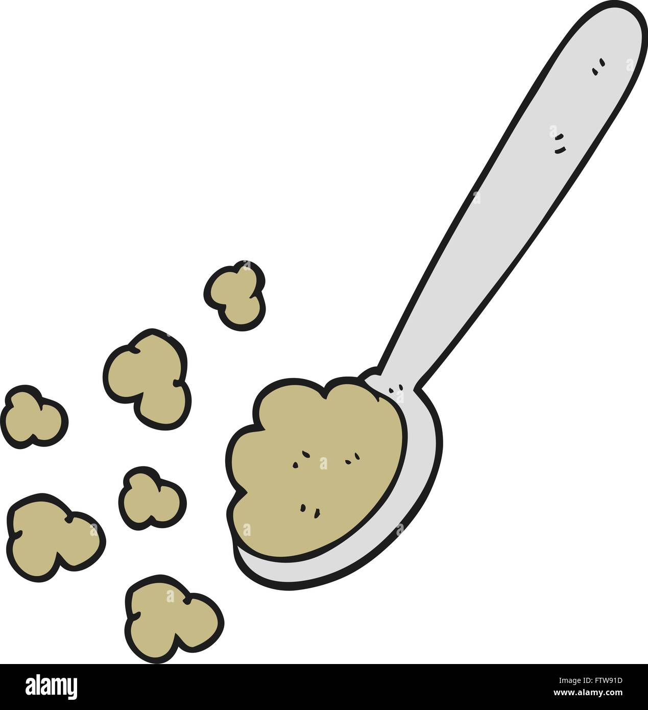 freehand drawn cartoon spoonful of food Stock Vector Image & Art - Alamy