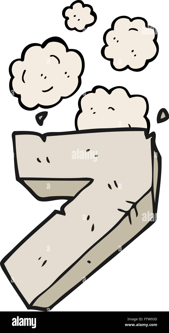 freehand drawn cartoon stone number seven Stock Vector Image & Art - Alamy