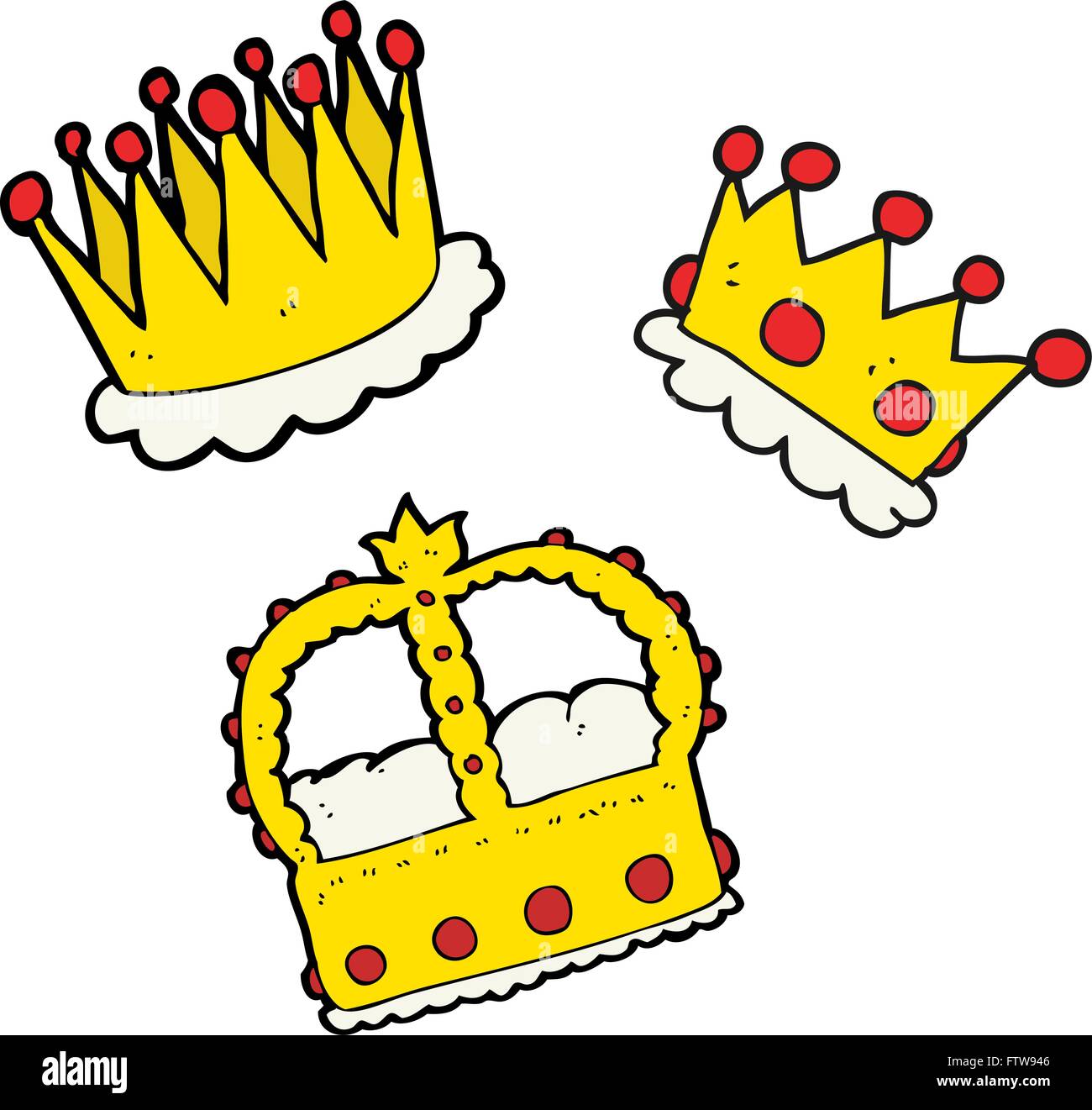 freehand drawn cartoon crowns Stock Vector Image & Art - Alamy