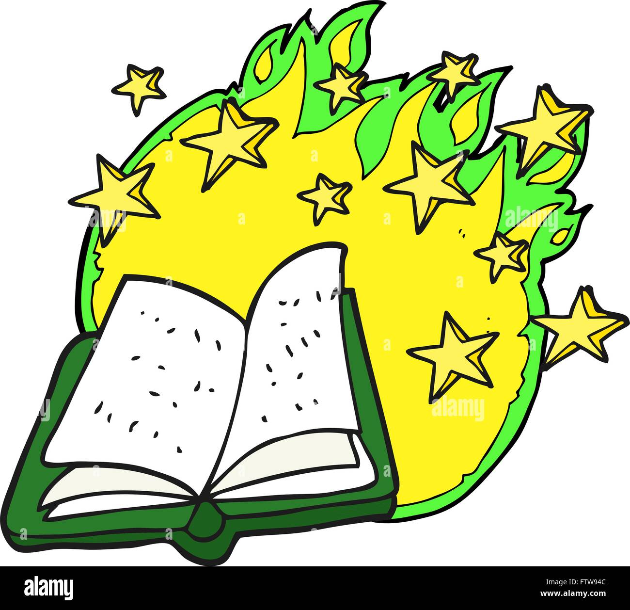 freehand drawn cartoon magic spell book Stock Vector Image & Art - Alamy