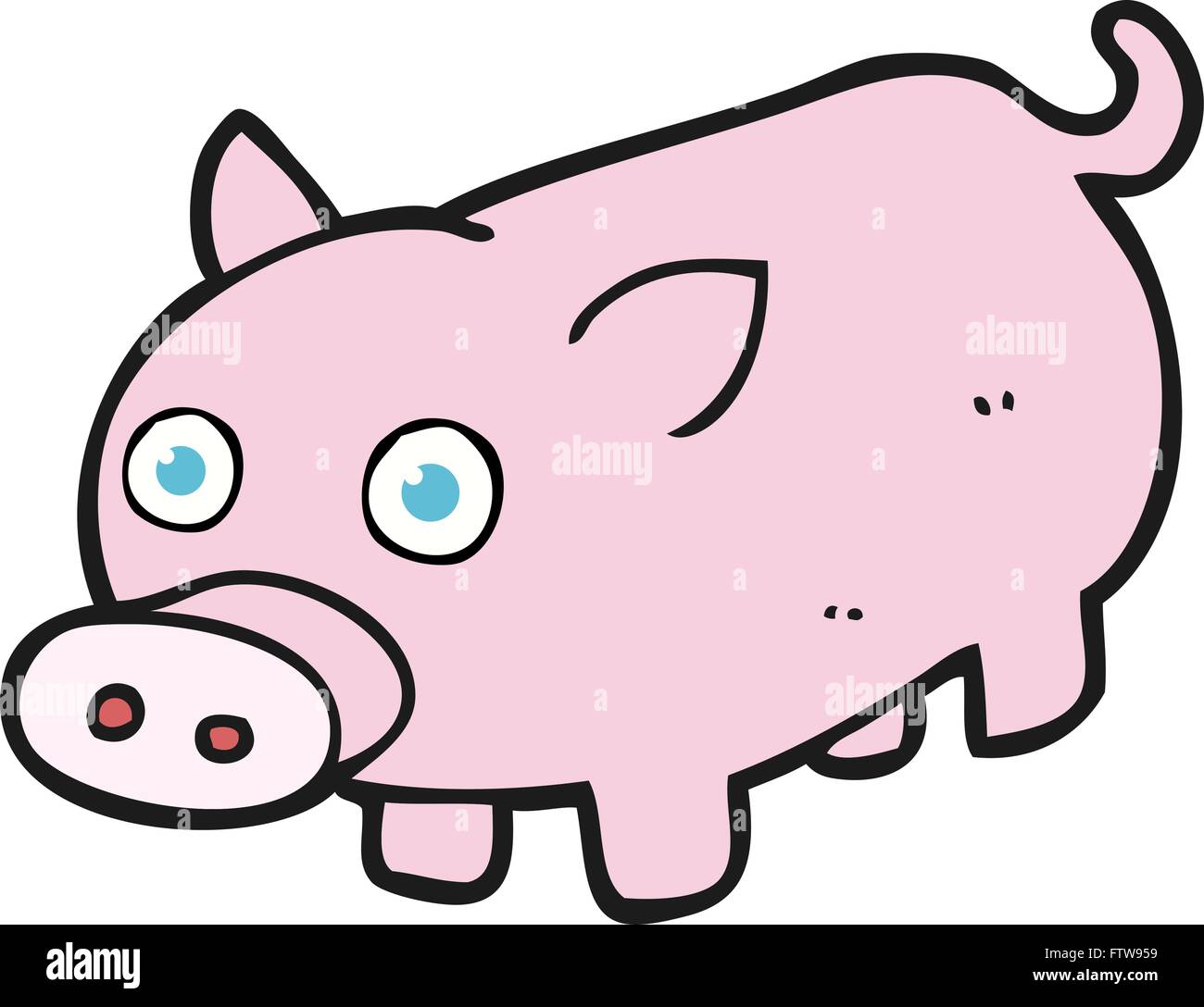 freehand drawn cartoon piglet Stock Vector Image & Art - Alamy