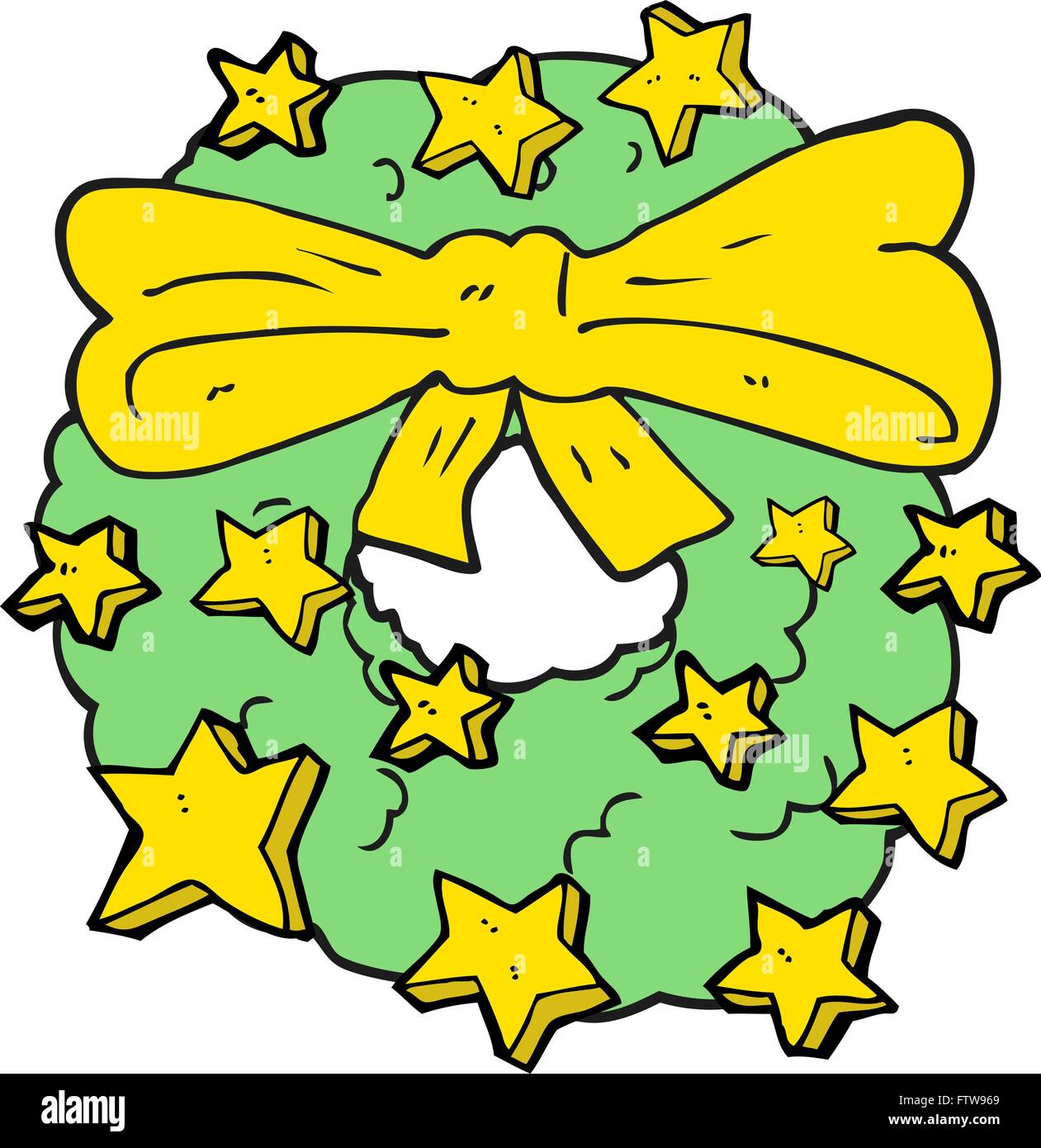 freehand drawn cartoon christmas wreath Stock Vector Image & Art - Alamy