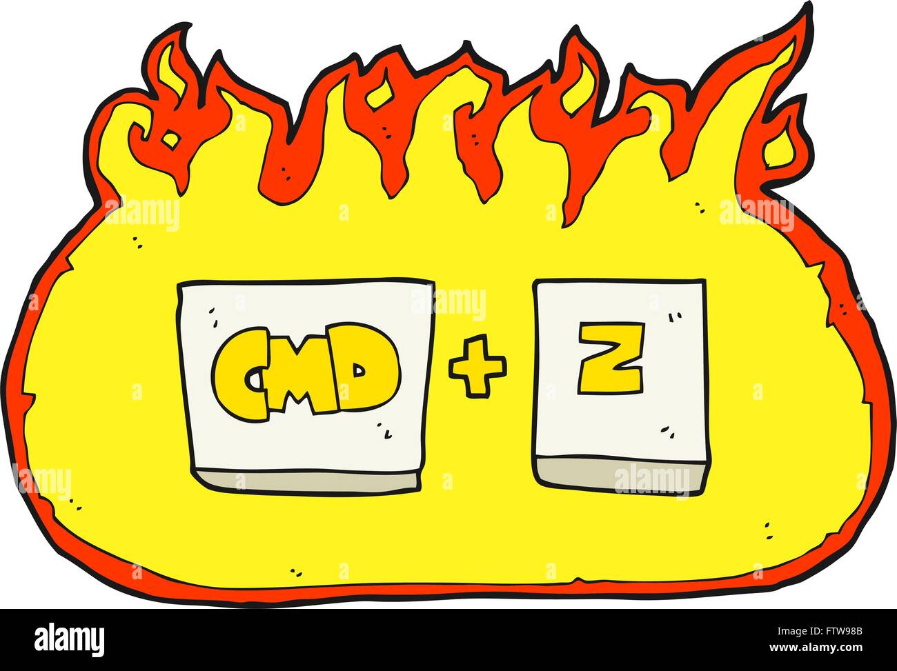 freehand drawn cartoon command Z function Stock Vector Image & Art - Alamy