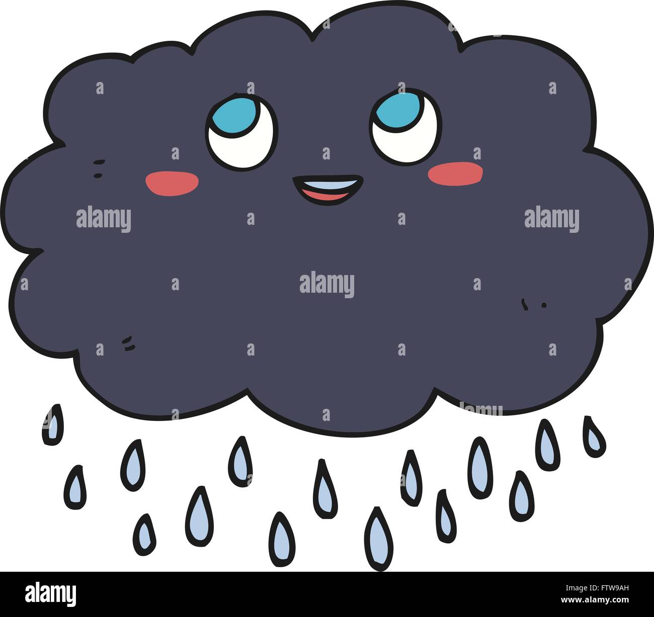freehand drawn cartoon raincloud Stock Vector Image & Art - Alamy