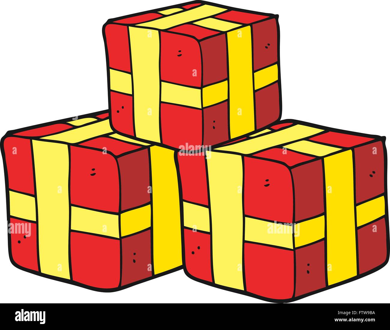 freehand drawn cartoon wrapped gifts Stock Vector Image & Art - Alamy