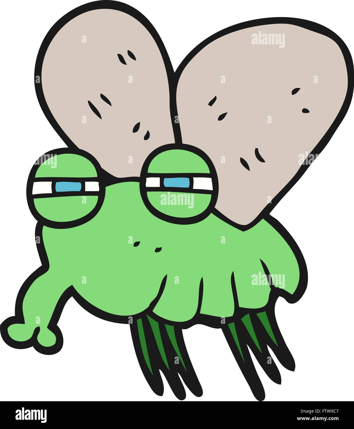 freehand drawn cartoon fly Stock Vector Image & Art - Alamy