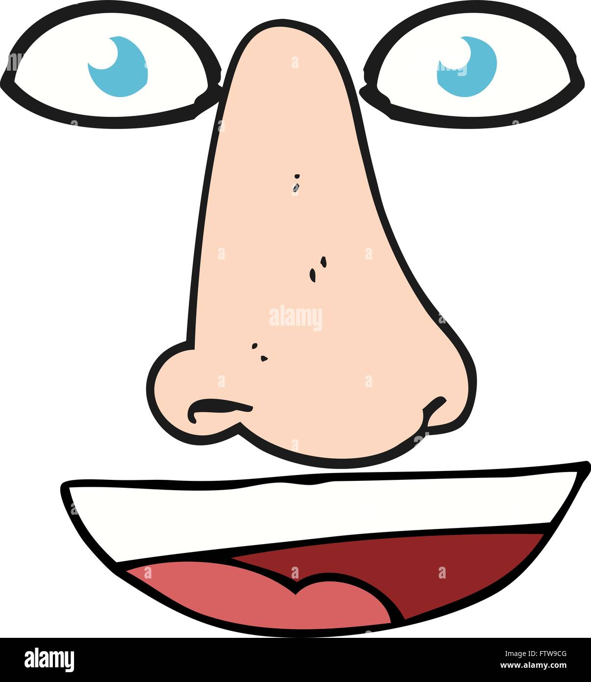 freehand drawn cartoon facial features Stock Vector Image & Art - Alamy