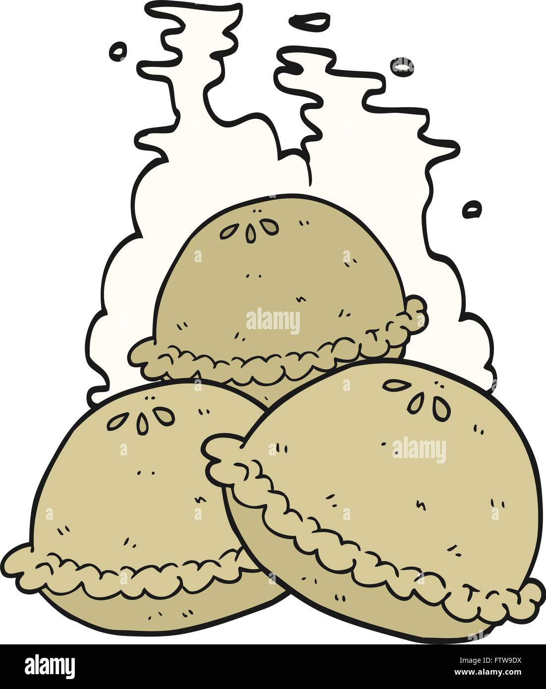 freehand drawn cartoon hot pies Stock Vector Image & Art - Alamy