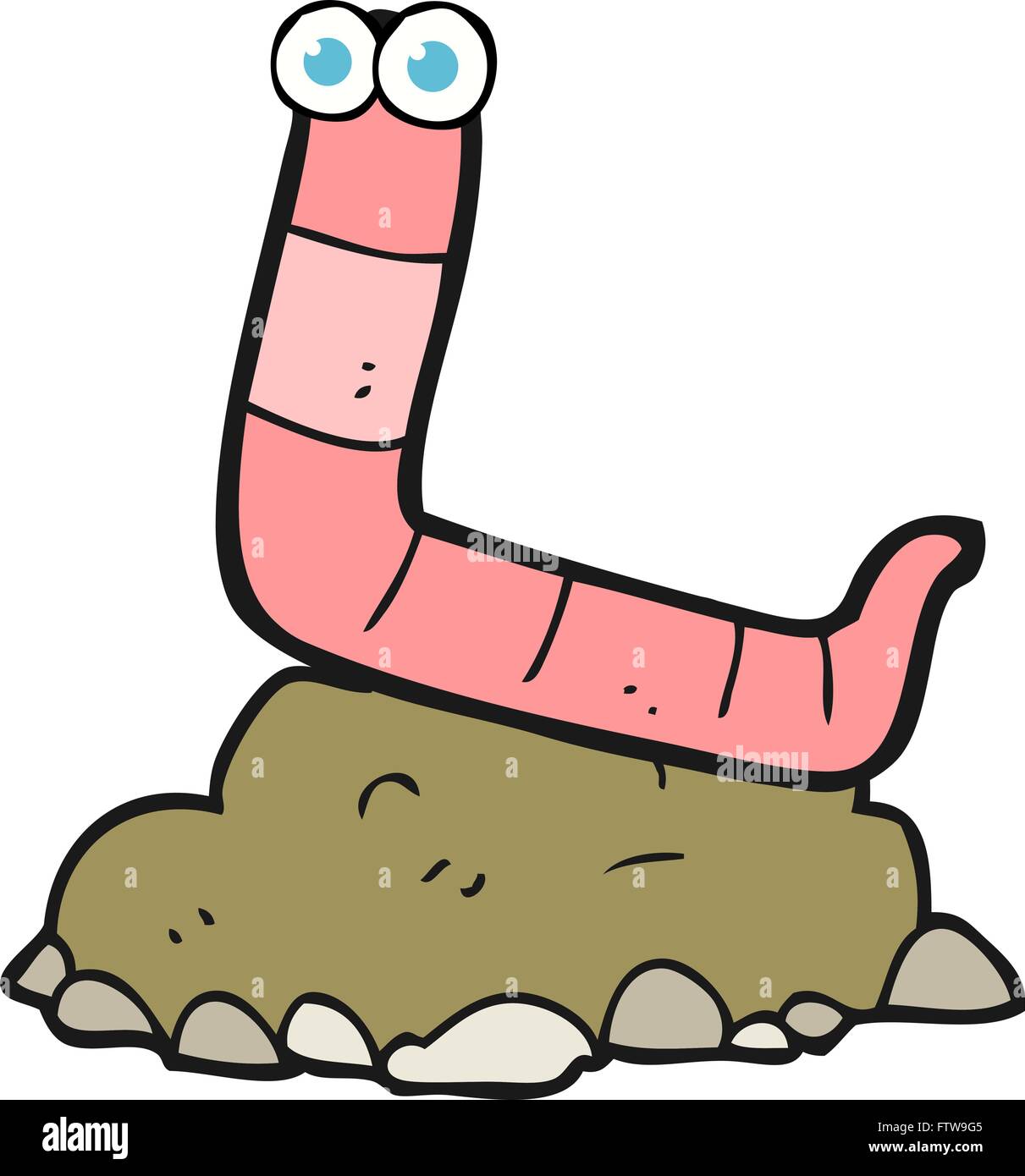 freehand drawn cartoon worm Stock Vector Image & Art - Alamy