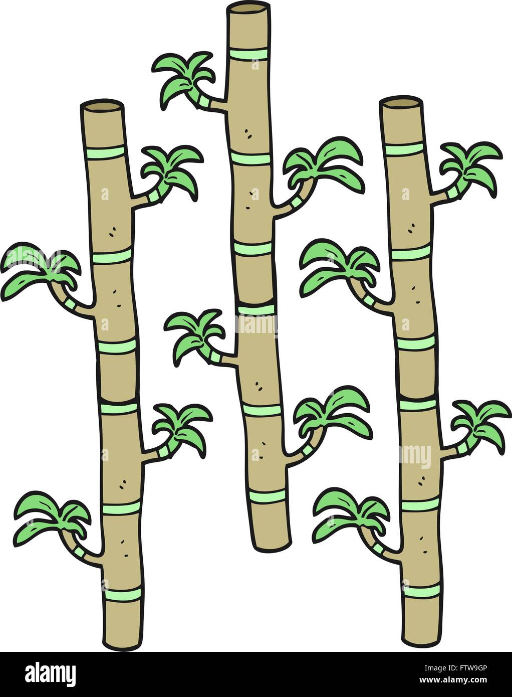 freehand drawn cartoon bamboo Stock Vector Image & Art - Alamy