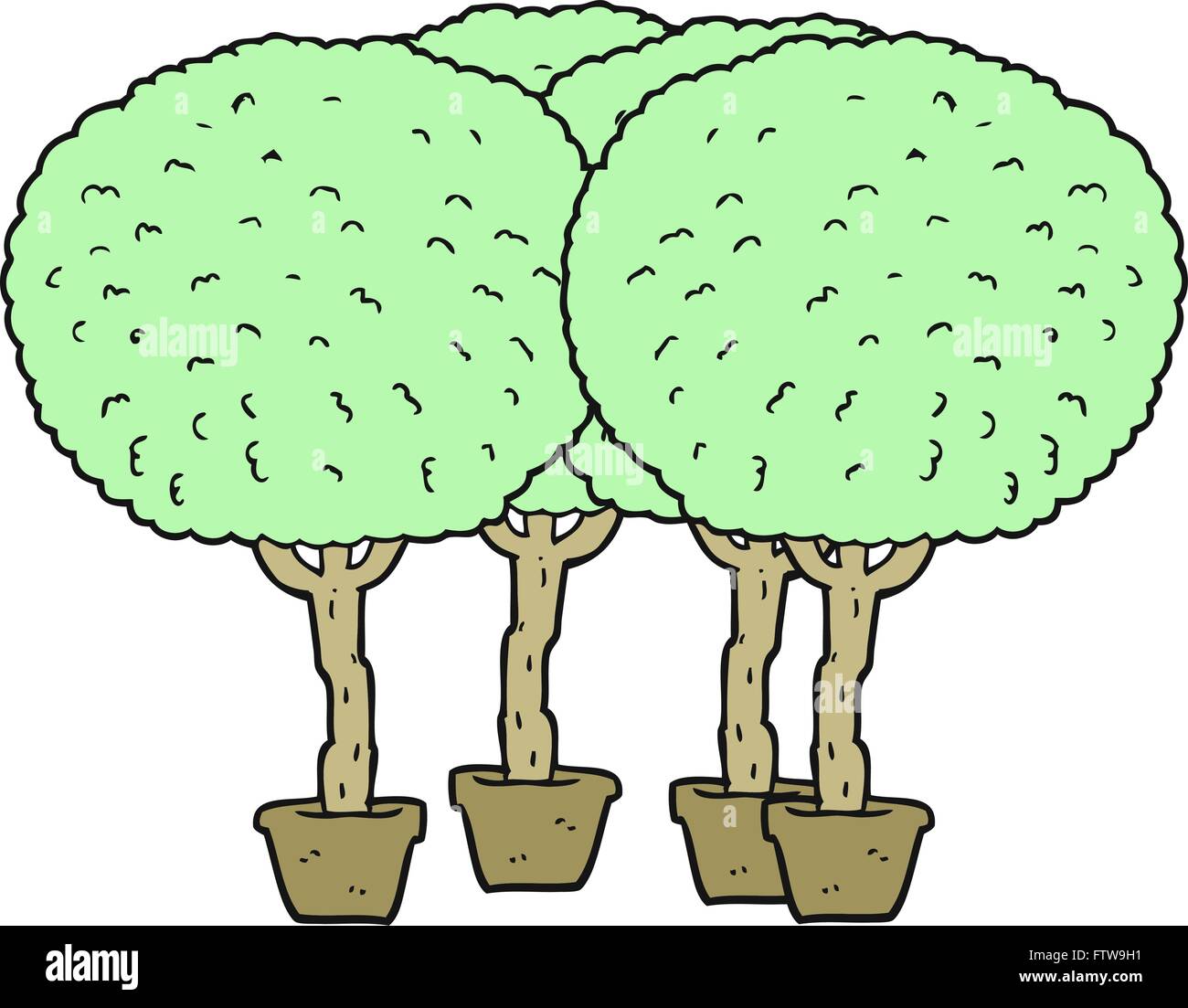 freehand drawn cartoon trees Stock Vector Image & Art - Alamy
