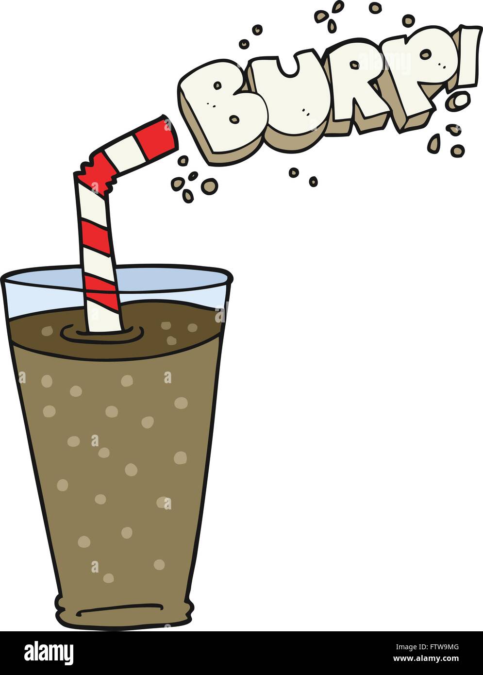 freehand drawn cartoon fizzy drink in glass Stock Vector Image & Art ...