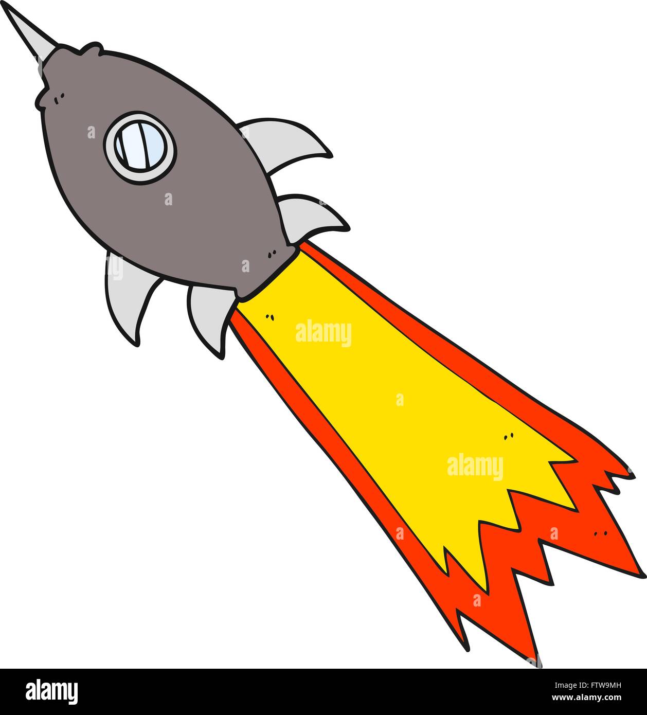 freehand drawn cartoon spaceship Stock Vector Image & Art - Alamy