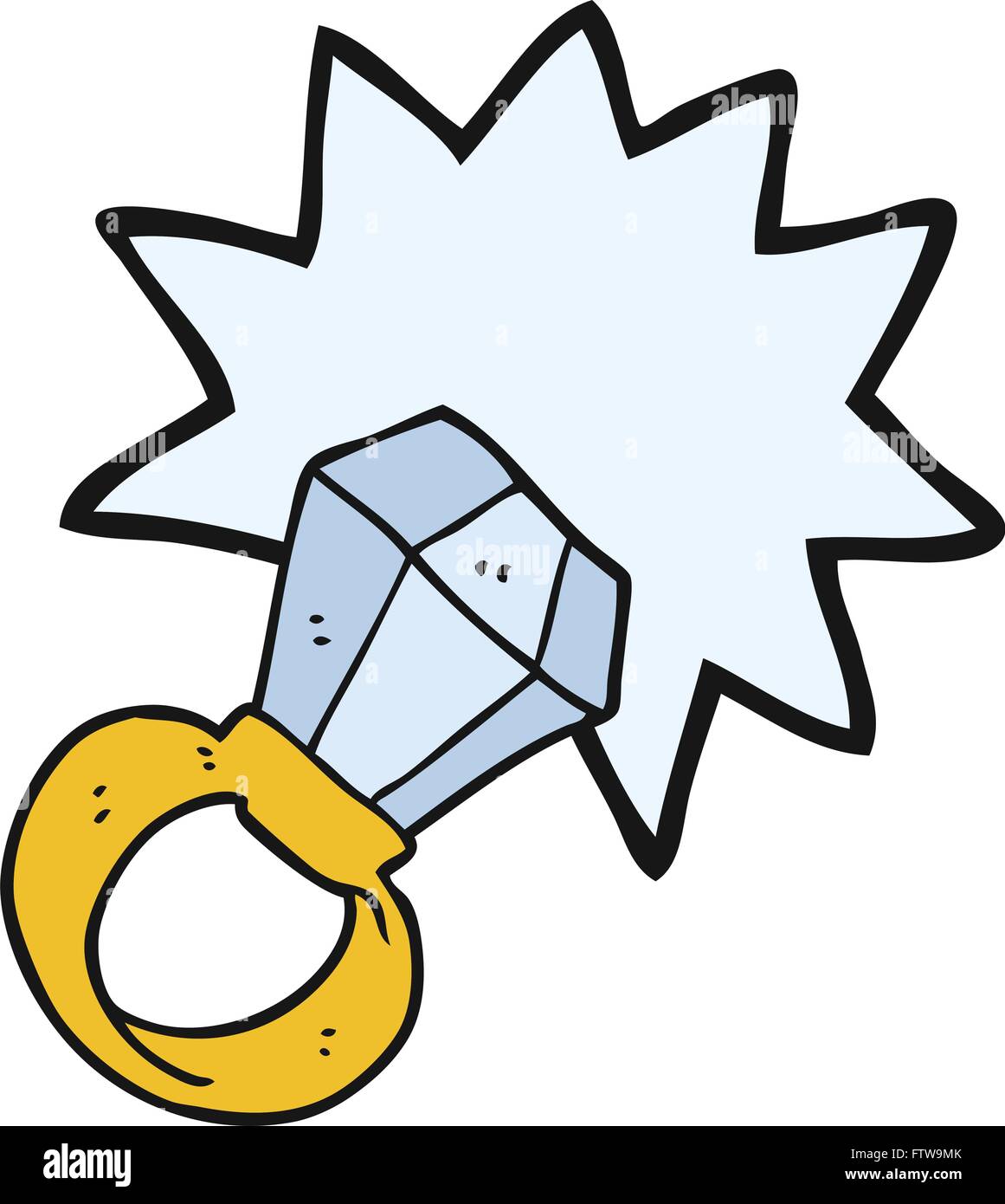 freehand drawn cartoon huge engagement ring Stock Vector Image & Art ...