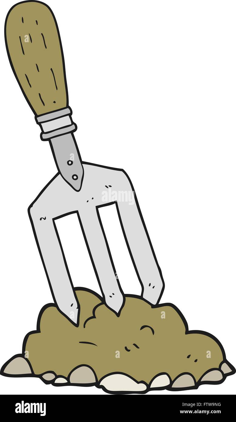 freehand drawn cartoon garden fork Stock Vector Image & Art - Alamy