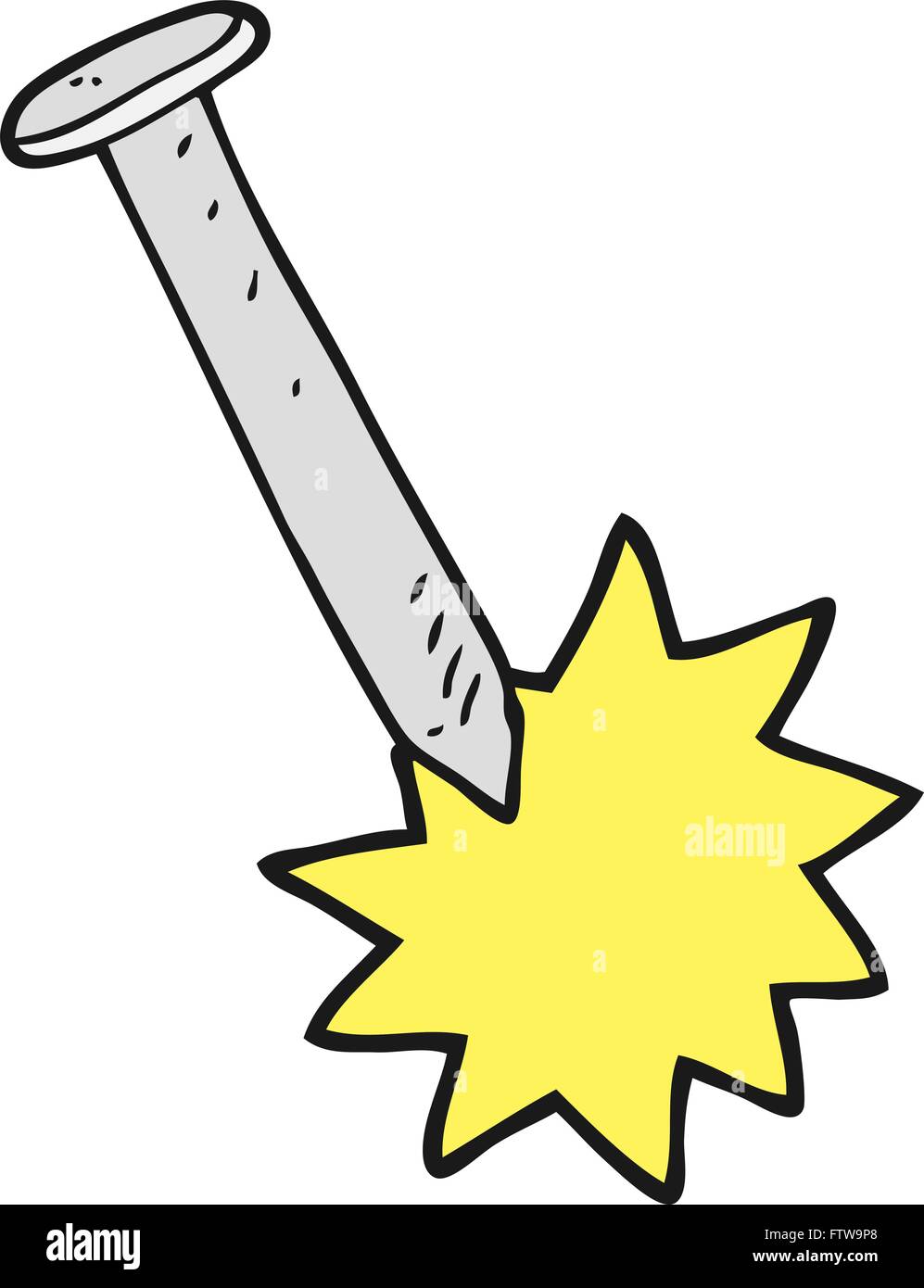 freehand drawn cartoon nail Stock Vector Image & Art - Alamy