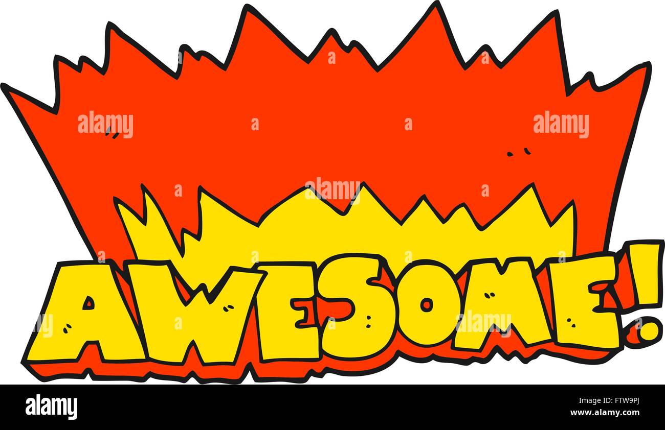awesome freehand drawn cartoon symbol Stock Vector Image & Art - Alamy