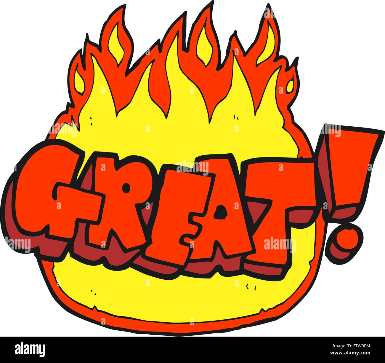 freehand drawn cartoon Great! symbol Stock Vector Image & Art - Alamy