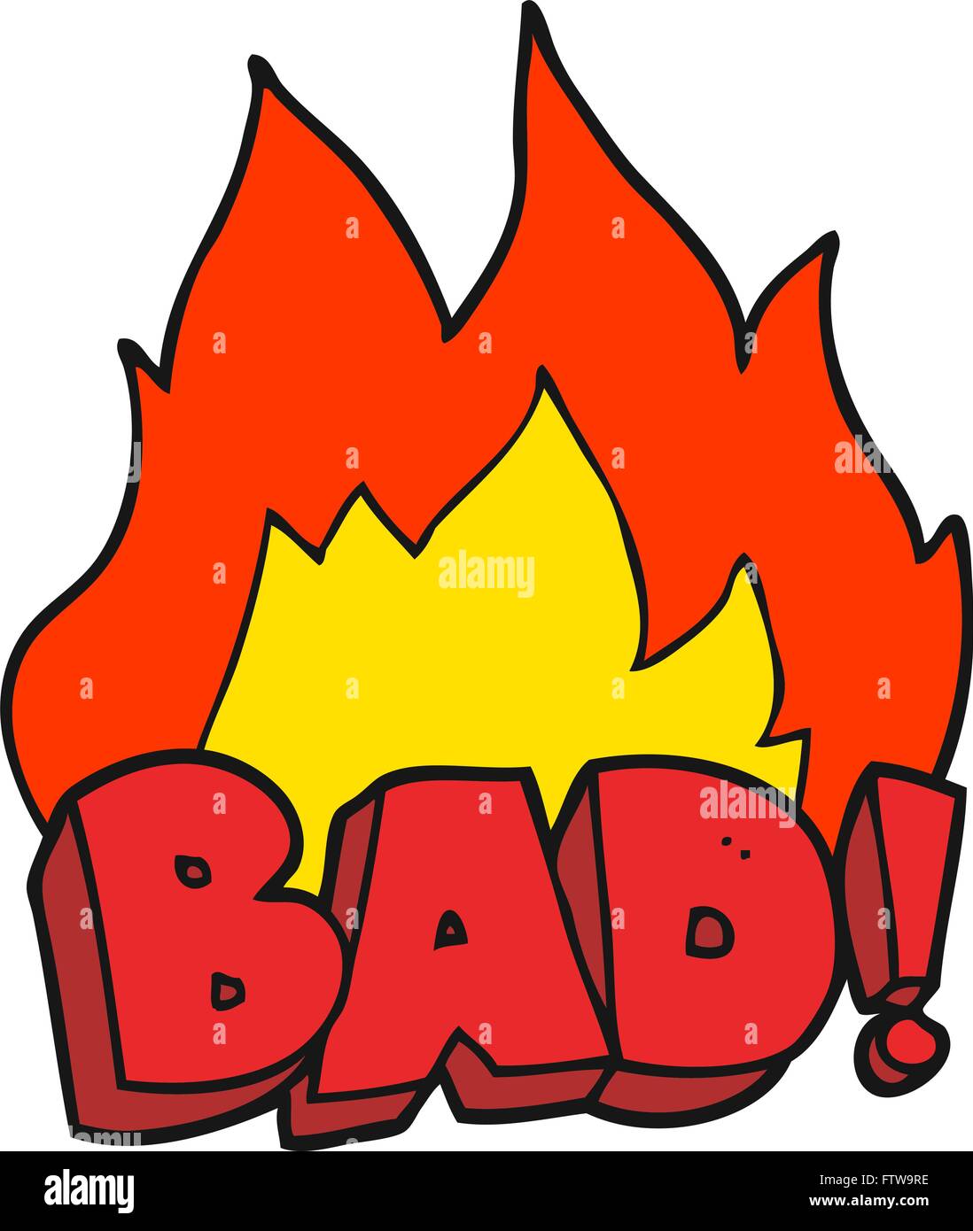 freehand drawn cartoon Bad symbol Stock Vector Image & Art - Alamy