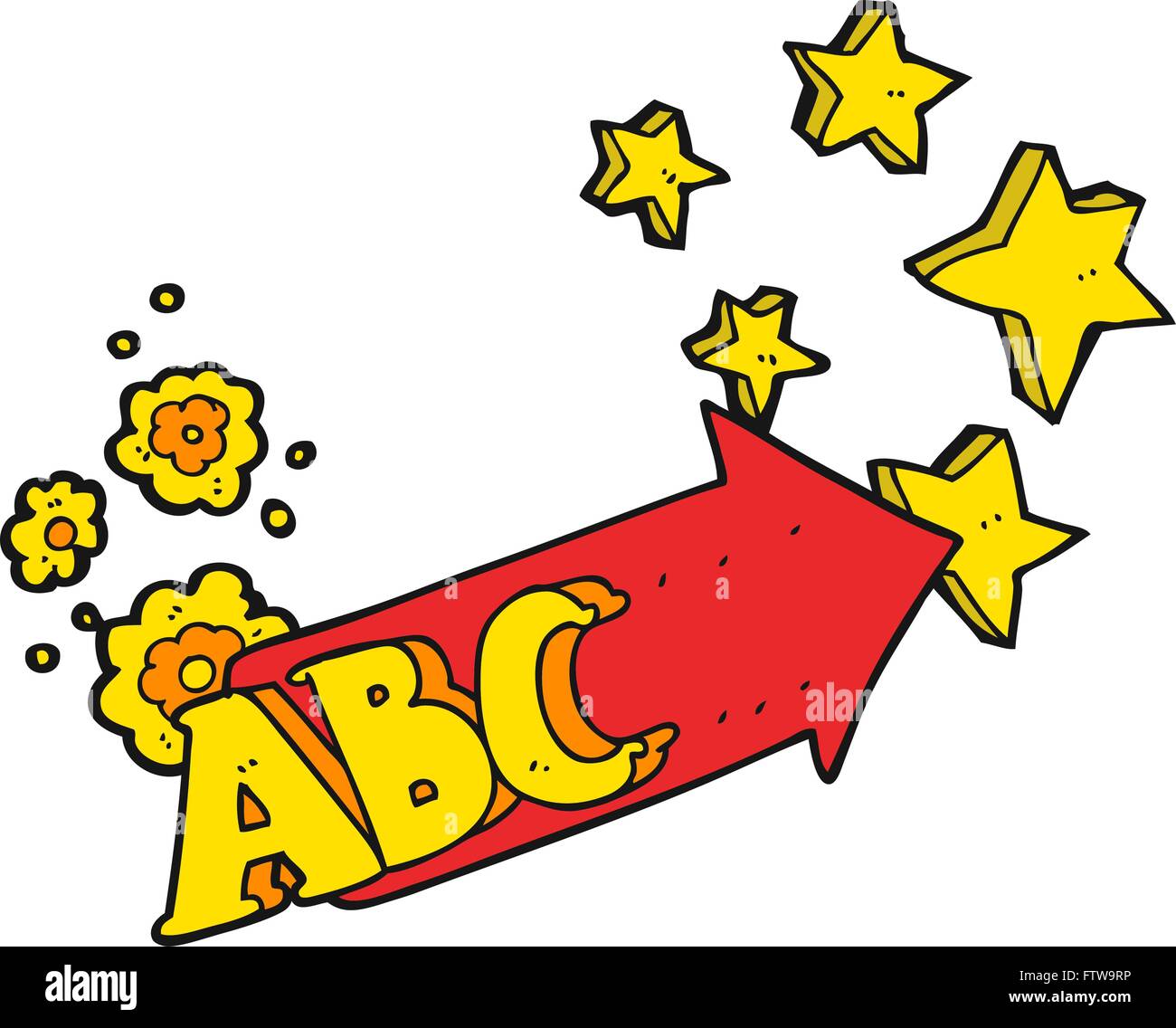 freehand drawn cartoon ABC symbol Stock Vector Image & Art - Alamy