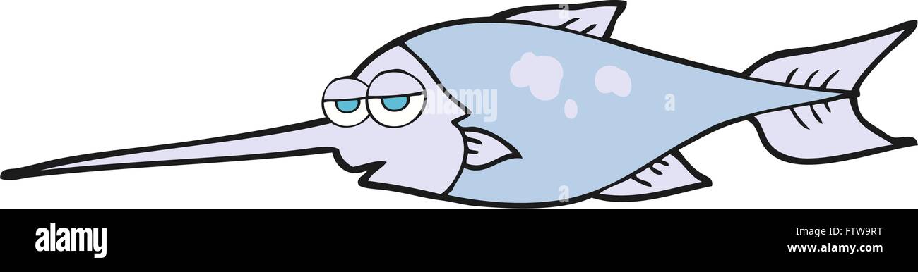 freehand drawn cartoon swordfish Stock Vector Image & Art - Alamy